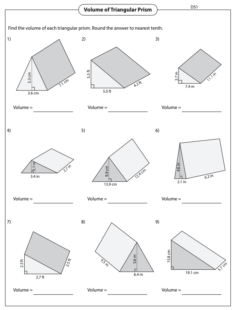 7F2MAT24: Volume of Triangular Prism | MHOL